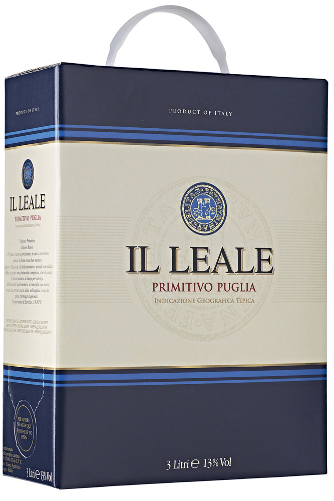 Vino Rosso Bag In Box Primitivo Puglia Il Leale | Bennet Online
