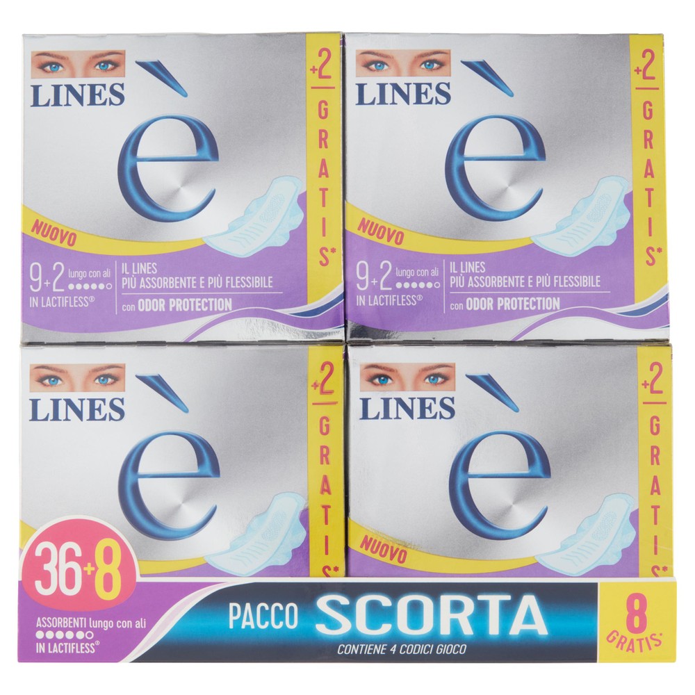Assorbenti Lines E'quadro Lungo Da 36+8 | Bennet Online