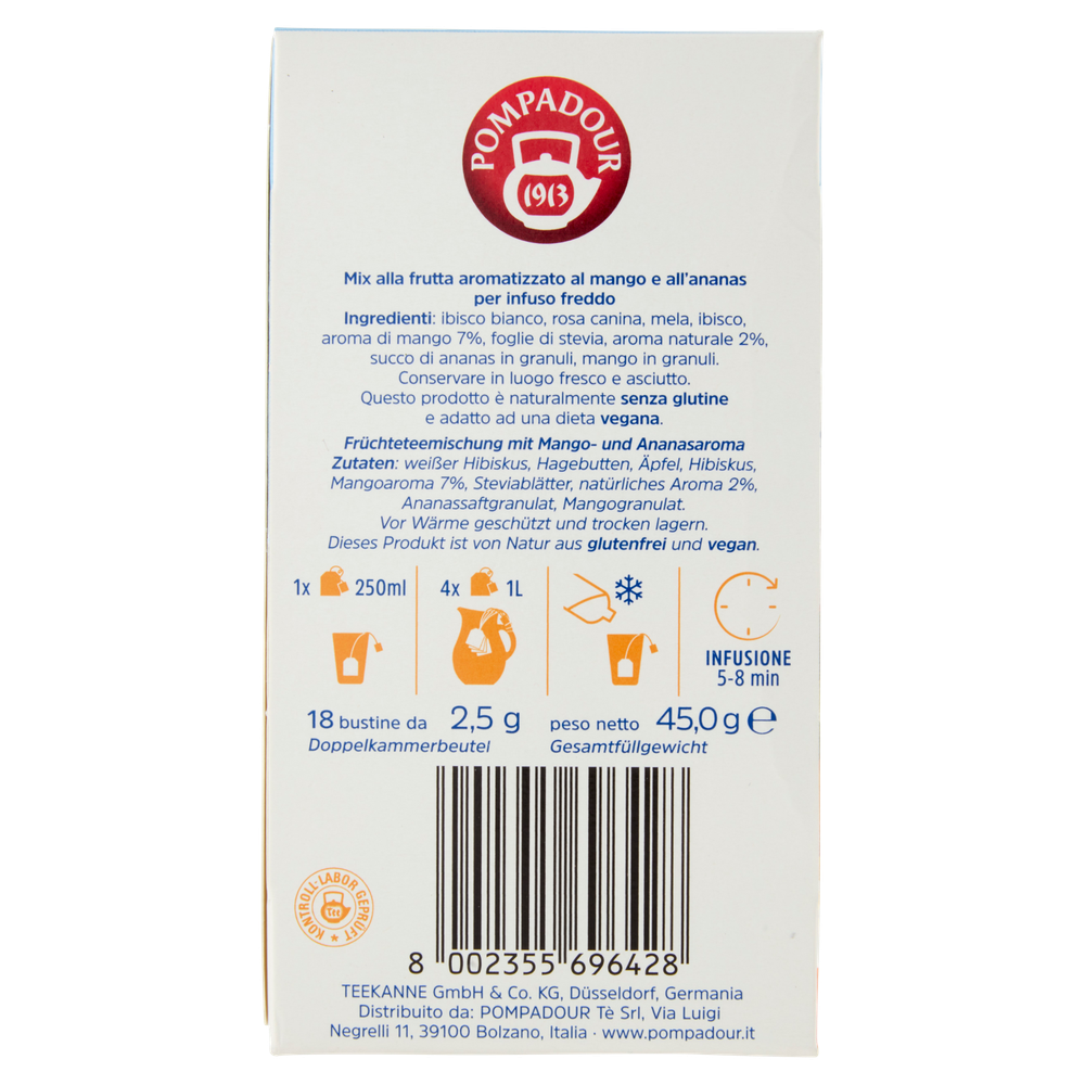 Infuso Con Mango E Ananas Fredde Infusioni Pompadour Bennet